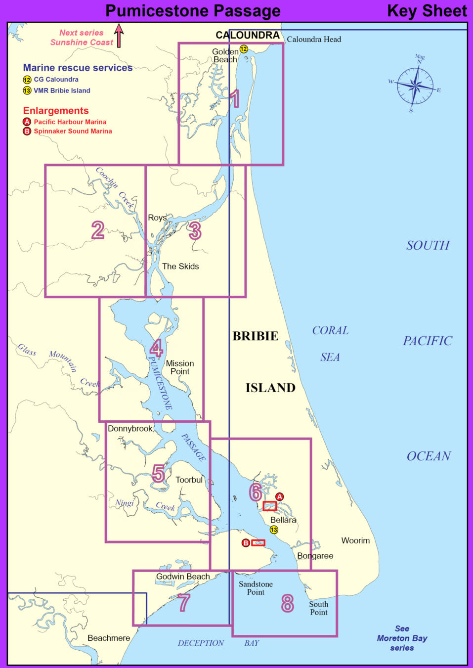 Pumicestone Passage Map Index